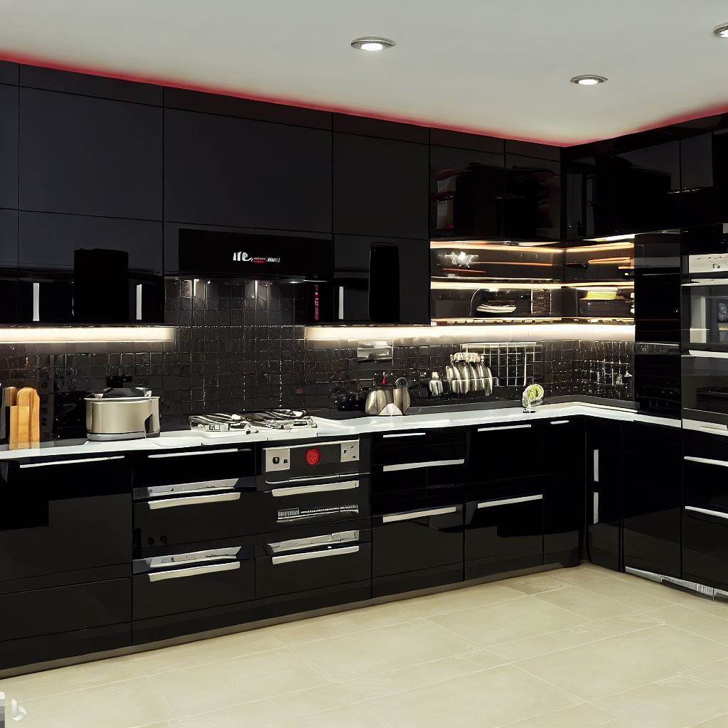 Kitchen Set HPL Hitam: Solusi Cantik dan Fungsional untuk Dapur Anda ...